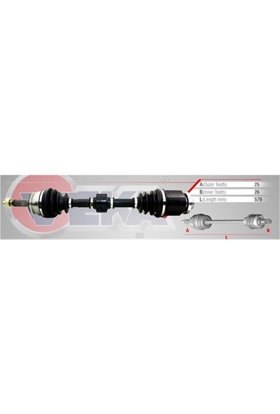Veka Komple Aks Sağ Ön Hyundai Getz Tb 1.5 Crdı Absli 48 Dış Uzunluk 579Mm 2002 2008 Veka Komple Aks Sağ Ön Hyundai Getz Tb 1.5 Crdı Absli 48 Dış Uzunluk 579Mm 2002 2008