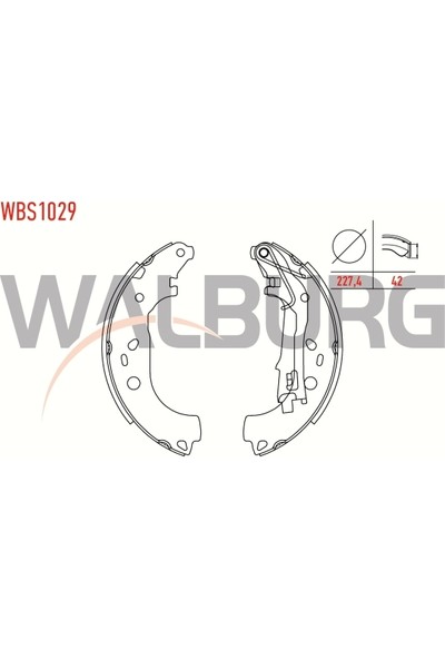 Walburg Fren Pabuç Balata Arka Fiat Fiorino 225 1.3 Mjt Yapıstırma Levyeli 227 4X42 Mm 2007 Walburg Fren Pabuç Balata Arka Fiat Fiorino 225 1.3 Mjt Yapıstırma Levyeli 227 4X42 Mm 2007