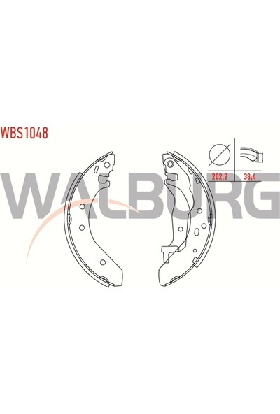 Walburg Fren Pabuç Balata Arka Honda Civic VI 1.4İ Yapıstırma Levyeli 202 2X38 4 Mm 1995 2001 Walburg Fren Pabuç Balata Arka Honda Civic VI 1.4İ Yapıstırma Levyeli 202 2X38 4 Mm 1995 2001