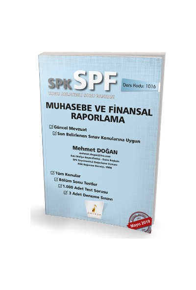 Pelikan Spk - Spf Muhasebe ve Finansal Raporlama Konu Anlatımlı Soru Bankası 1016