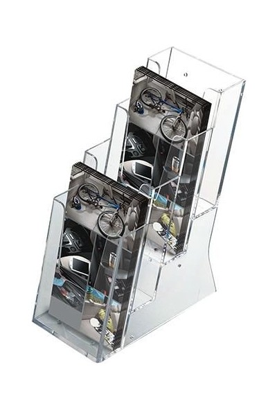 Kıraç Masaüstü 1/3 A4 4 Katlı Broşürlük Akrilik (10,5X21) Kıraç Masaüstü 1/3 A4 4 Katlı Broşürlük Akrilik (10,5X21)