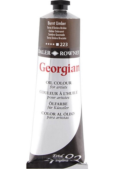 Daler Rowney Georgian Yağlı Boya 38Ml Burnt Umber Daler Rowney Georgian Yağlı Boya 38Ml Burnt Umber