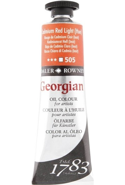 Daler Rowney Georgian Yağlı Boya 225Ml Cadmıum Red Lıght Hu Daler Rowney Georgian Yağlı Boya 225Ml Cadmıum Red Lıght Hu