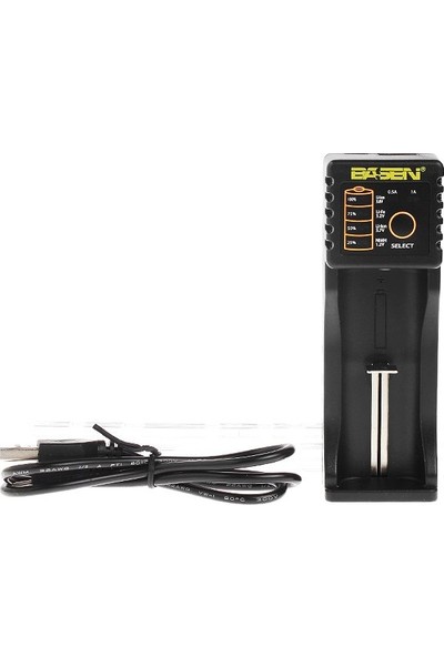 Basen BS1 Powerbank Özellikli Li-Ion Pil Şarj Cihazı