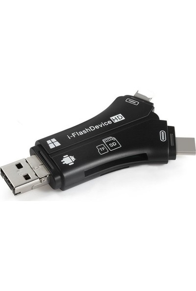 i-Flash Device Micro Sd Kart Okuyucu İos Android Type-C İphone Usb Siyah Renk i-Flash Device Micro Sd Kart Okuyucu İos Android Type-C İphone Usb Siyah Renk