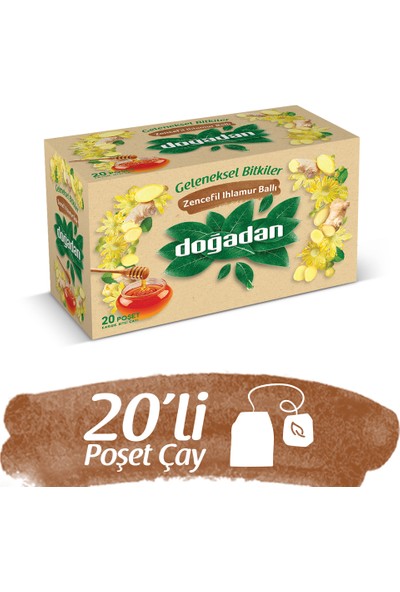 Doğadan Zencefil Ihlamur Ballı Karışık Bitki Çayı Doğadan Zencefil Ihlamur Ballı Karışık Bitki Çayı