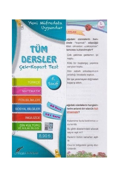 5.Sınıf Tüm Dersler Çek Kopart Yaprak Test 5.Sınıf Tüm Dersler Çek Kopart Yaprak Test