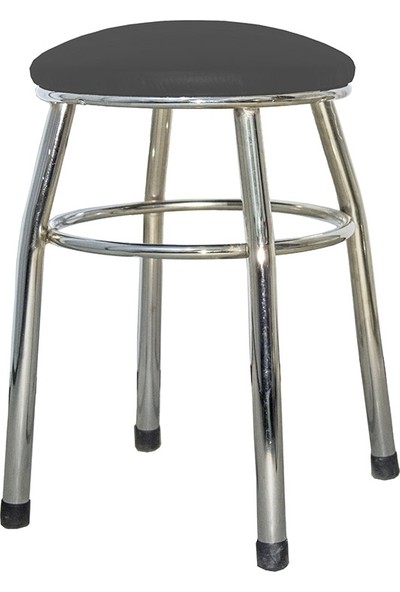 Yurdakul Tabure Krom Ayak Siyah Yurdakul Tabure Krom Ayak Siyah