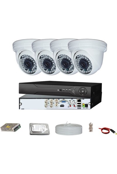 Proahd Ahd 4-Lü Dome Güvenlik Kamerası Paketi 720P Hd Gece Görüşlü 36 Irled Proahd Ahd 4-Lü Dome Güvenlik Kamerası Paketi 720P Hd Gece Görüşlü 36 Irled