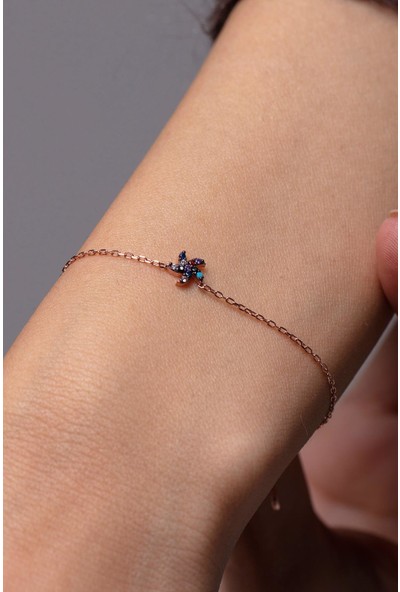 Ninova Silver Mix Taşlı Rüzgar Gülü Model Gümüş Bileklik Ninova Silver Mix Taşlı Rüzgar Gülü Model Gümüş Bileklik