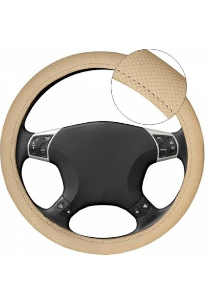 Gd24 Geçmeli Direksiyon Kılıfı Kokusuz 38 Cm Bej Lux Suni Deri Siyah Dikişli Gd24 Geçmeli Direksiyon Kılıfı Kokusuz 38 Cm Bej Lux Suni Deri Siyah Dikişli