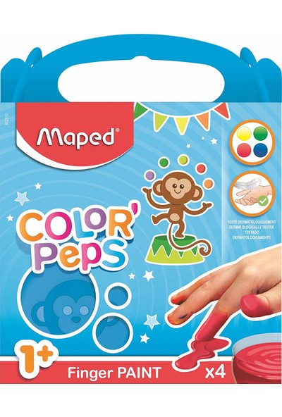 Maped Parmak Boyası 4 Renk x 80 gr 812510