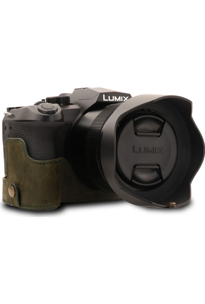 MegaGear Hakiki Deri Tek Dip Kılıf Leica V-Lux5, Panasonic Lumix DC-FZ1000 II ile Uyumlu MegaGear Hakiki Deri Tek Dip Kılıf Leica V-Lux5, Panasonic Lumix DC-FZ1000 II ile Uyumlu