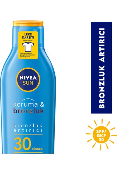Nivea Sun Koruma&Bronzluk Bronzluk Arttirici Güneş Losyonu Gkf 30 200 Ml