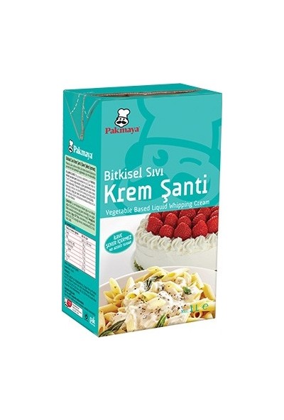 Pakmaya Bitkisel Sıvı Krem Şanti Şekersiz 1 kg Pakmaya Bitkisel Sıvı Krem Şanti Şekersiz 1 kg