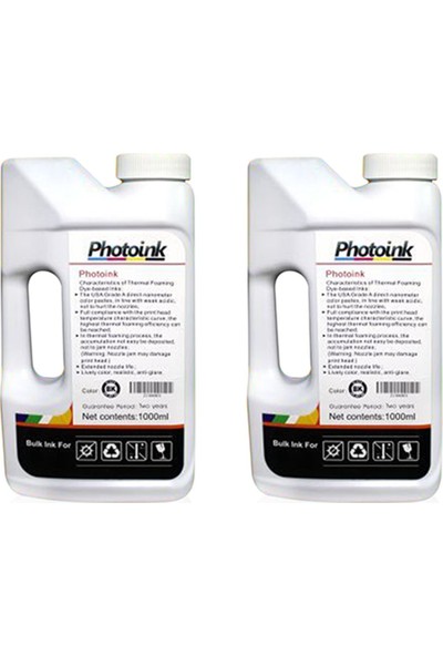 Photoink L1800 2 Litre Siyah Mürekkep 100.000 Sayfalık Photoink L1800 2 Litre Siyah Mürekkep 100.000 Sayfalık