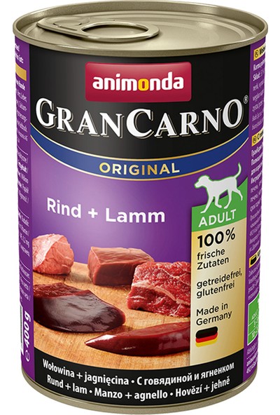 Animonda Carno Kuzu & Biftek Köpek Konservesi 400 g x 12 Adet