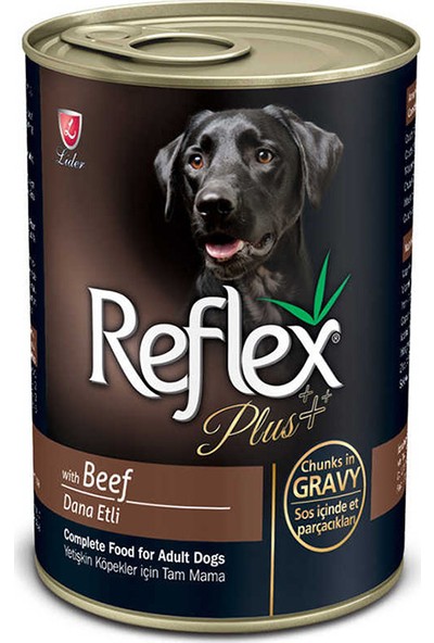 Reflex Plus Parça Etli Biftekli Köpek Konservesi x 12 Adet Reflex Plus Parça Etli Biftekli Köpek Konservesi x 12 Adet