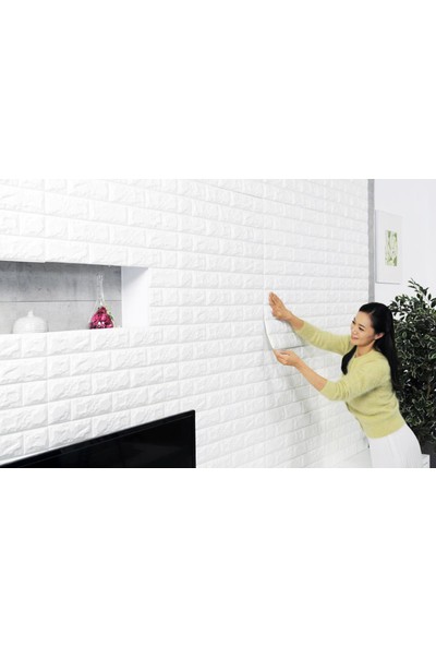 Renkli Duvarlar 3D Tuğla Panel Kendinden Yapışkanlı Yastık Panel Beyaz Duvar Paneli Renkli Duvarlar 3D Tuğla Panel Kendinden Yapışkanlı Yastık Panel Beyaz Duvar Paneli