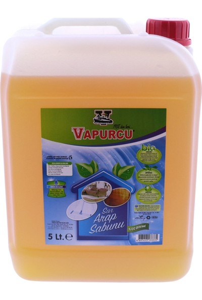Vapurcu Sıvı Arap Sabunu 5 kg Vapurcu Sıvı Arap Sabunu 5 kg