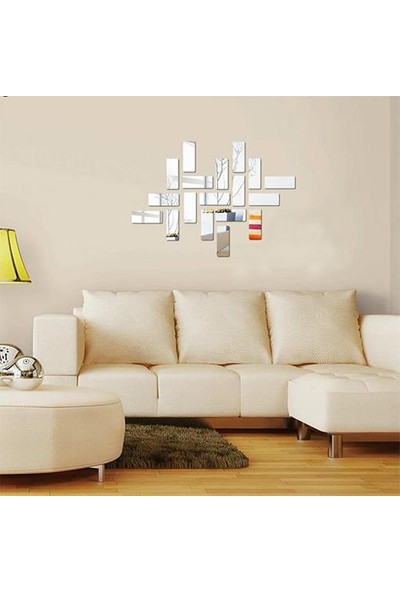 Kıraç Dekoratif Duvar Tuğla Desen Gümüş Ayna Pleksi 18 Adet 6 x 15 cm Kıraç Dekoratif Duvar Tuğla Desen Gümüş Ayna Pleksi 18 Adet 6 x 15 cm
