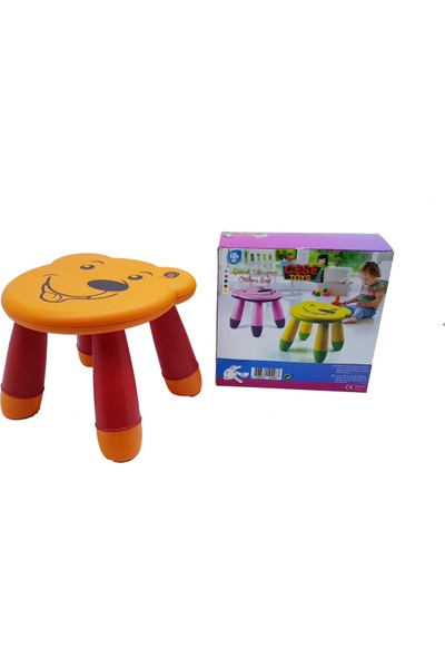 Cese Toys Mr.bear Çocuk Taburesi Turuncu Cese Toys Mr.bear Çocuk Taburesi Turuncu