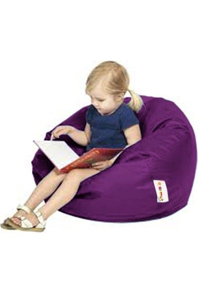 Earmut Çocuk Puf Armut Koltuk Mor