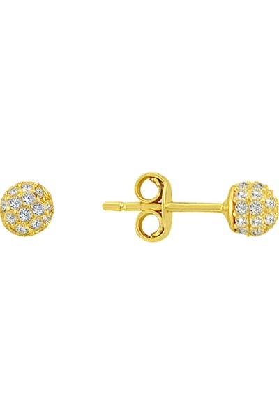 Altın Sepeti Topuz Altın Küpe As11Kp