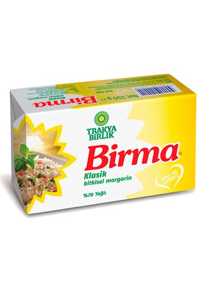 Trakya Bakliyat Trakya Bakliyat Birma Margarin 250 gr 5 Adet Trakya Bakliyat Trakya Bakliyat Birma Margarin 250 gr 5 Adet