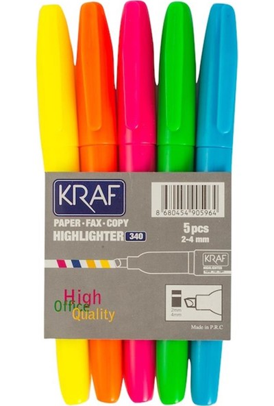 Kraf Fosforlu Kalem Tipi 340 5 Li