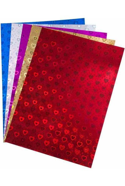 Red Apple Hologram Kağıt Kalp A4 10 Lu Hkk-10