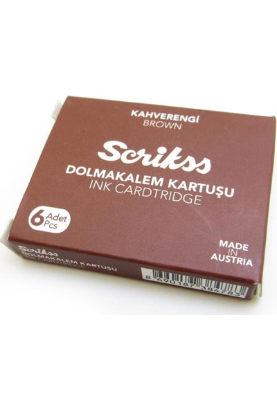 Scrikss Dolmakalem Kartuşu Kahve 6'Lı Scrikss Dolmakalem Kartuşu Kahve 6'Lı