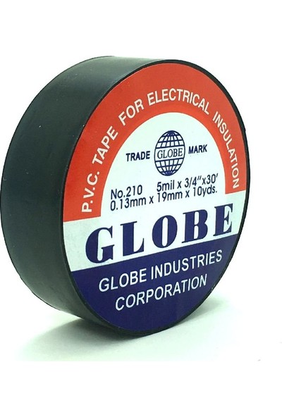 Globe Siyah Renk Elektrik Izole Bandı 3'lü
