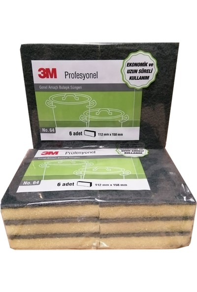 Scotch Brite Profesyonel SB64 Sünger 6lı Scotch Brite Profesyonel SB64 Sünger 6lı