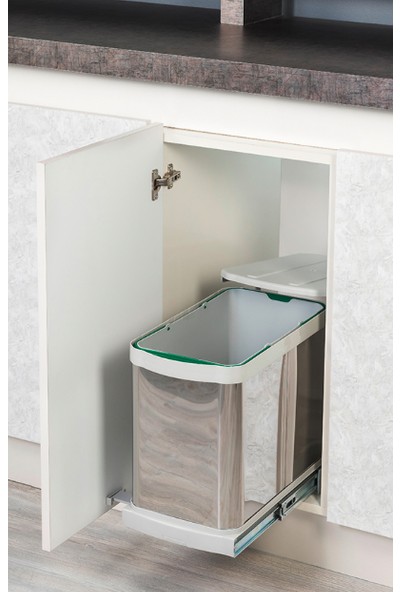 Starax S-2572 Paslanmaz Gövdeli Raylı Çöp Kovası 24 L Starax S-2572 Paslanmaz Gövdeli Raylı Çöp Kovası 24 L