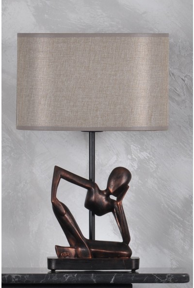 Qdec Modern Dizayn İnsan Abajur Bakır H Gold Qdec Modern Dizayn İnsan Abajur Bakır H Gold