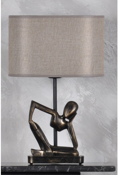 Qdec Modern Dizayn İnsan Abajur Gold H Gold