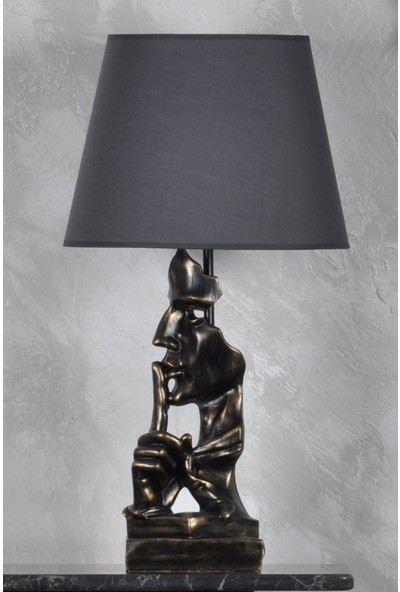 Qdec Modern Dizayn Sus Abajur Gold Gri