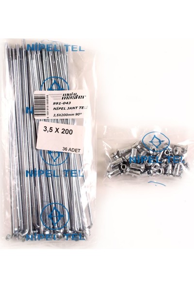 Nipel Jant Teli 3,5X200Mm 90°-Seyyar 17 Nipel Jant Teli 3,5X200Mm 90°-Seyyar 17