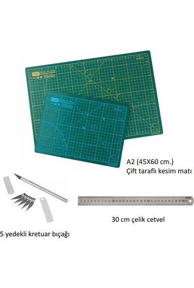 Profesyonel Hobi Kesim Matı Seti A2 (Cutting Mat Seti) Profesyonel Hobi Kesim Matı Seti A2 (Cutting Mat Seti)