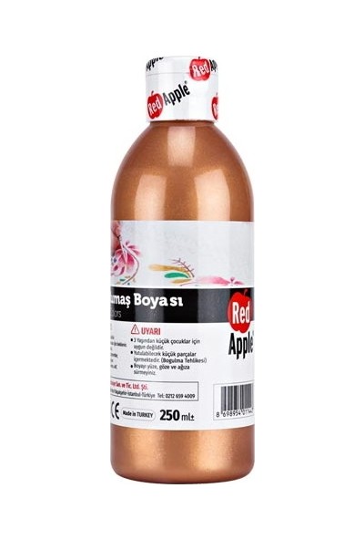 Red Apple Yaldız Kumaş Boyası 250 Ml. Metalik Bakır Red Apple Yaldız Kumaş Boyası 250 Ml. Metalik Bakır