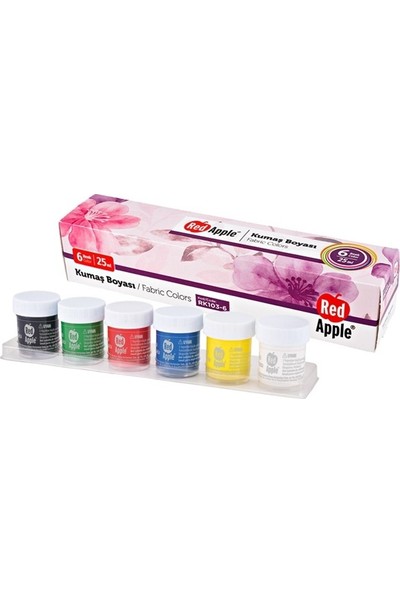 Red Apple Kumaş Boyası 6 Renk x 25 Ml. Set