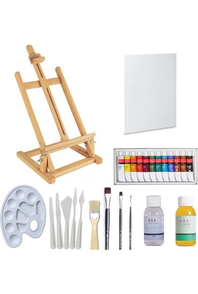 Yağlı Boya Başlangıç Seti - Masaüstü Şövale İle Yağlı Boya Başlangıç Seti - Masaüstü Şövale İle