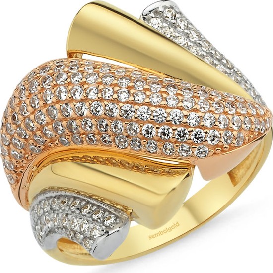 Sembol Gold 14 Ayar Altın Yüzük Seromine Tasarım Rose Ve Fiyatı