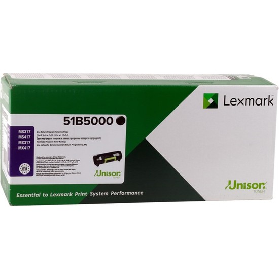 Lexmark Ms317-Mx317-Ms417-Mx417 Siyah Toner 51B5000 Fiyatı