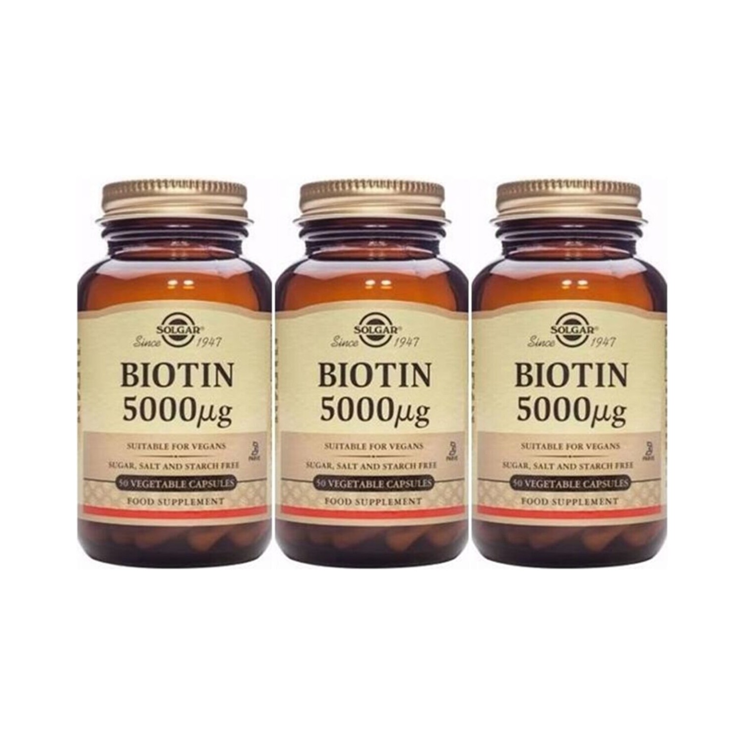 Solgar Biotin 5000 Mcg 50 Kapsül 3 Adet SKT:11/2025 Fiyatı