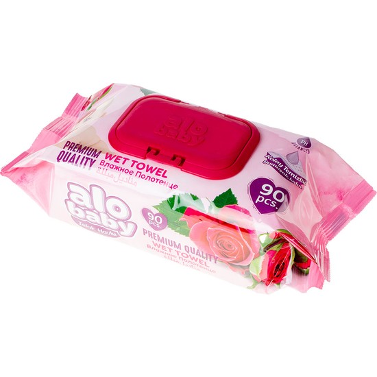 Alo Baby Islak Mendil Güllü Kapaklı 12 x 90 Yaprak Fiyatı