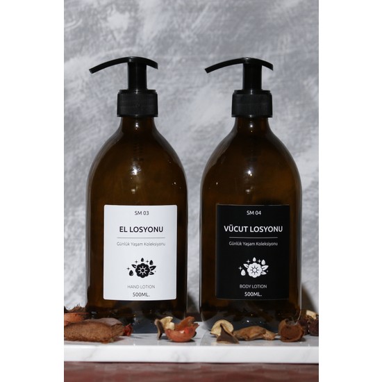 Simona Home 2'li Set 500ML Amber Kahverengi Cam Şişe El Fiyatı