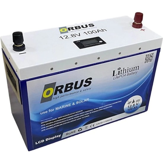 Orbus 100AH 12.8V Volt Lityum Lifepo4 Akü Batarya Fiyatı