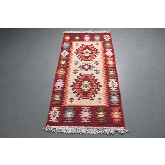 Kayra Export Eskitme Halı Türk Halısı Halı 77X151 Cm Kırmızı Fiyatı